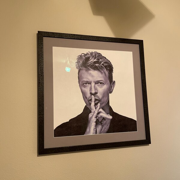 David Bowie Hush Wall Art, Handsome Man Framed Canvas, Contemporary Art ...