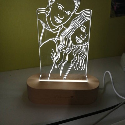 Custom 3D Photo Lamp Led Lights for Bedside Lamp Anniversary - Etsy