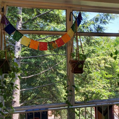 Safari Flags 6ft Long 4x5 Fabric, Boho Flags, Prayer Flags, Van Decor ...