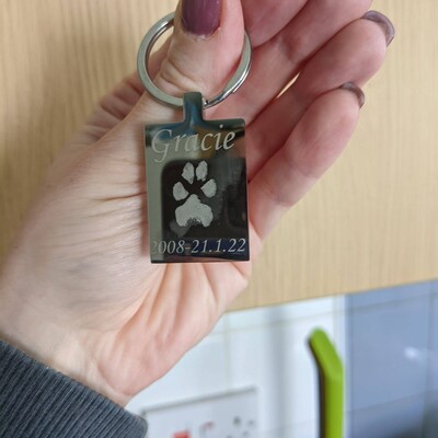Memorial Gift / in Loving Memory Engraved Photo Keyring Remembrance ...