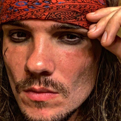 Jack Sparrow Large Bandana, Scarf, Johnny Depp, Pirate Cosplay, Costume ...