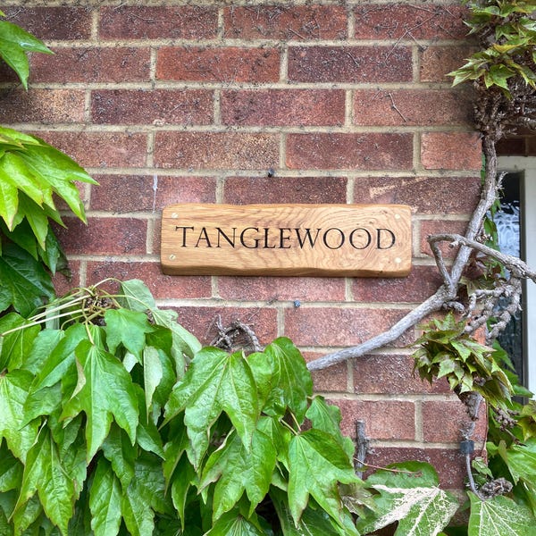 Solid OAK House Sign. Hardwood Signs. External Signage. - Etsy UK