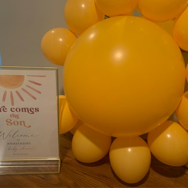 Little Sunshine Balloons | First Trip Around the Sun Birthday Little ...
