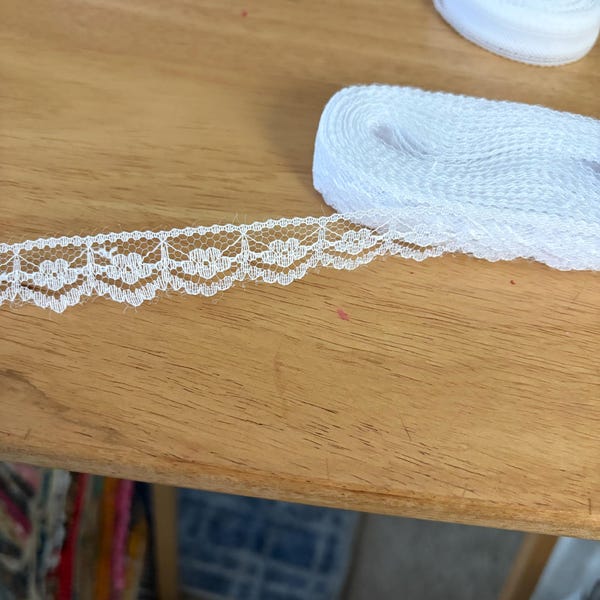 10 Yards of Light Pink Lace Ribbon/ Light Pink Lace Trim Approx. 0.7 ...