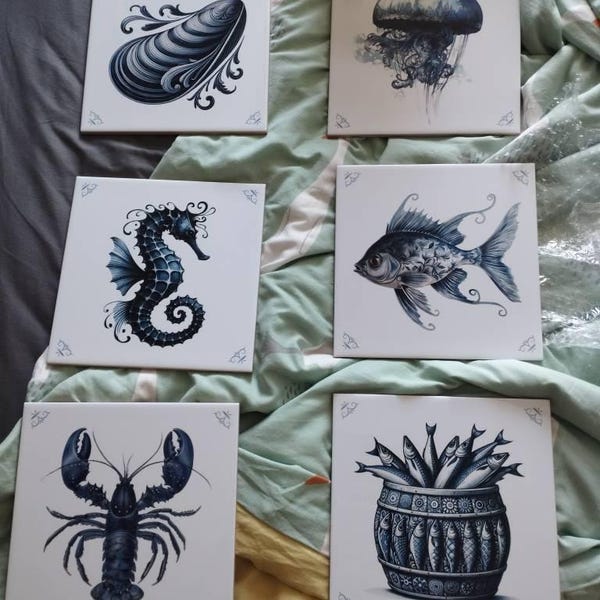 Delft Blue Fish, Delft Blue Tile, Tile, Delft Blue Tiles, Delft Blue ...