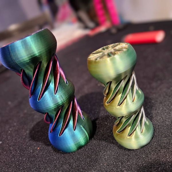 3d Printed Spiral Vortex Fidget Cone Hands on (ice Pop Frost Blue) - Etsy