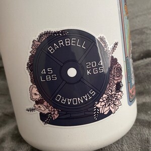 45lb Plate Sticker, Powerlifting Sticker, Weightlifting Sticker, Girls ...