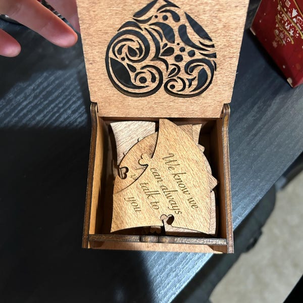Acacia Box Engagement Gift for Friends, Wedding Keepsake Box Large ...