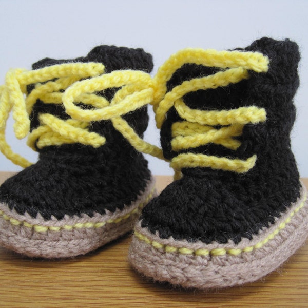 CROCHET PATTERN for Baby Boys "combat" Boot Crochet Pattern, Beige ...