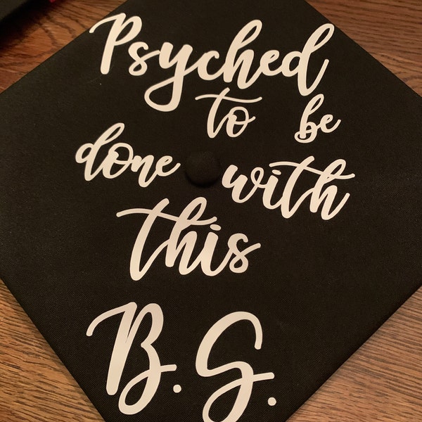 Graduation Cap Vinyl Decal Vinyl Sticker Custom Graduation Hat Vinyl ...
