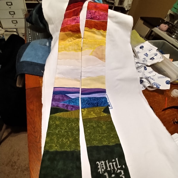 PDF Download--printable Tapered Clergy Stole Pattern and Instructions ...