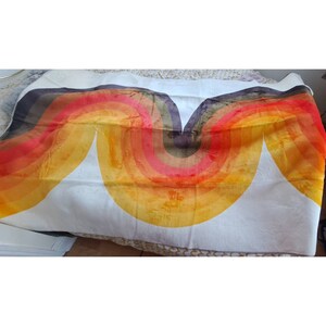 Yellow and Black Mid Century Modern Rug, Scandinavian Style, Living ...