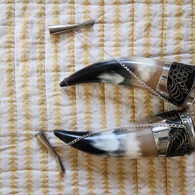 Drinking Horns With Stand for Wedding,drinking Horn Mug,viking Drinking ...