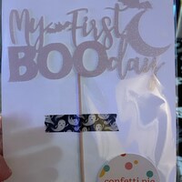 My First Booday Cake Topper 1st Halloween Birthday Happy Booday 1st Boo ...