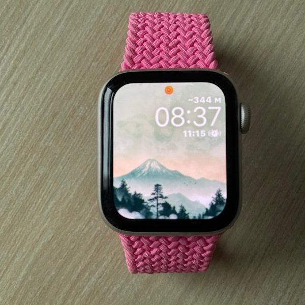 Mount Fuji Apple Watch Wallpaper, Japanese Art Smartwatch Face, Sage ...