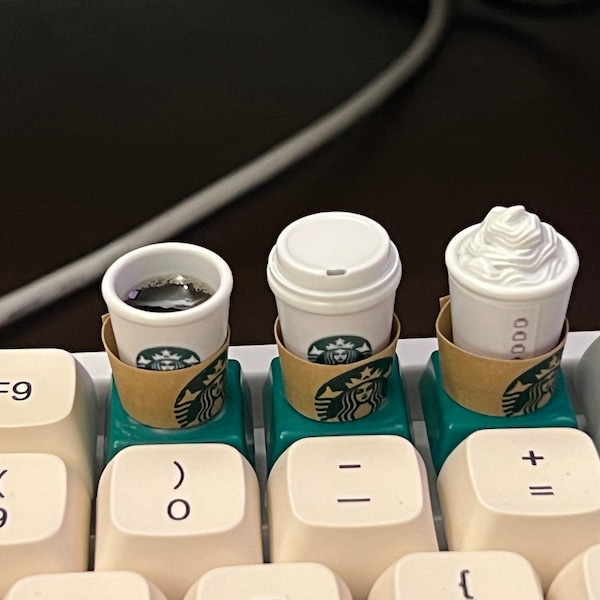 Starbucks Coffee Keycaps Handmade Resin Custom Artisan - Etsy