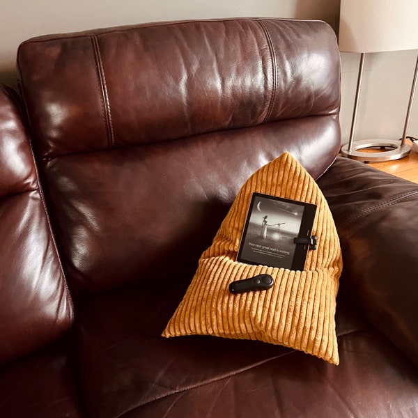 Corduroy Pyramid Pillow: Tablet & Book Stand, Sofa Cushion - Etsy