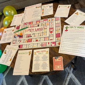 Tipsy Land Party Adult Drinking Board Game Game Night - Etsy