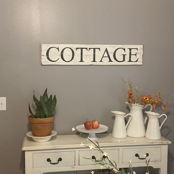 Cottage Sign / Rustic Cottage Decor / French Country Decor / Country ...
