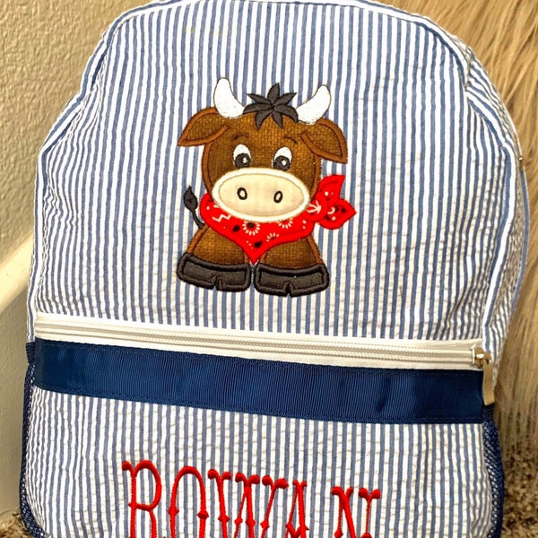 Bandana Baby Bull Applique Machine Embroidery Design Farm Animal Boy ...