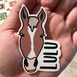 Custom Horse Head Sticker With Name Waterproof Vsco Laptop - Etsy