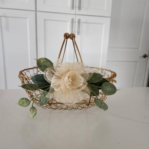 Flower Girl Basket | Willow Wedding Basket | Wedding Basket Set | Ring ...