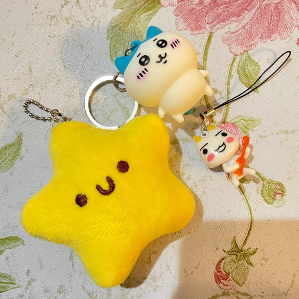 Beach Phone Charm Squid Cute Keychain Seashell Jewelry Kawaii Animal ...