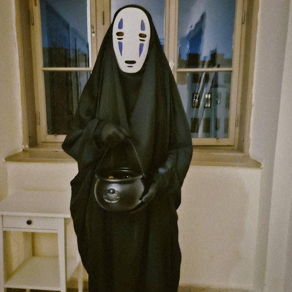 Kaonashi No-face Mask: 3D Printed, Hand-painted, Spirit Away Cosplay - Etsy