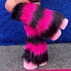 Black and Hot Pink Rave Fluffies Furry Boot Covers, Leg Warmers - Etsy