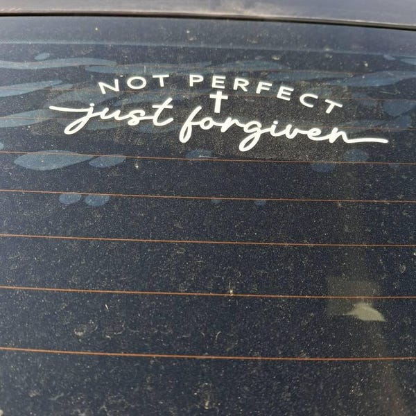 Jesus and Lion Decal, Christian Decal, God Car Decal, Forgiven Car ...