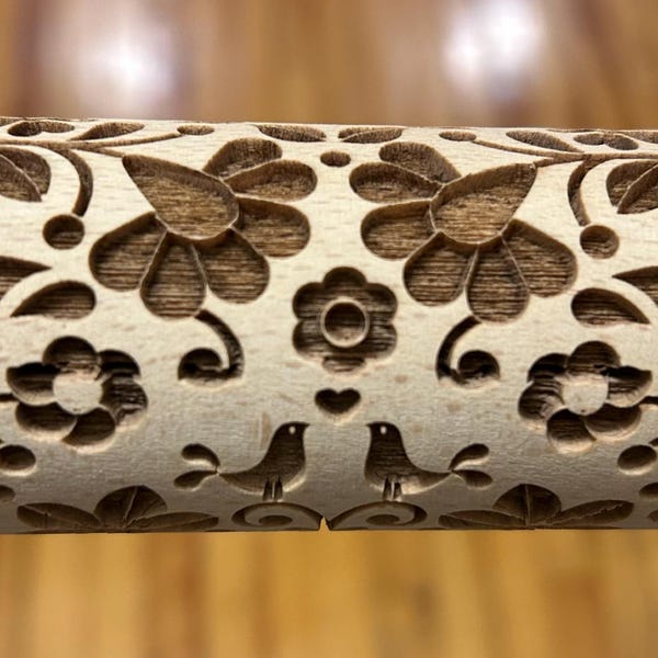 CHRISTMAS SQUARE Rolling Pin, Embossing Rolling Pin, Engraved Rolling ...