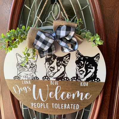 Interchangeable Pet Welcome Sign, Welcome Home Sign, Pet House Sign ...
