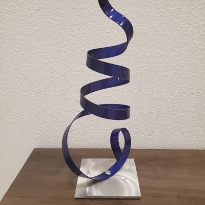 Small Metal Sculpture Modern Centerpiece Indoor Outdoor Art - Etsy