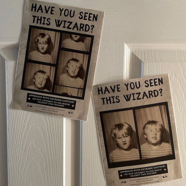 Personalised Wanted Poster Wizard or Witch Magical Themed Party Props ...