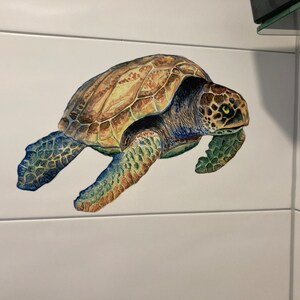 Blue Denim Fish Wall Decals, Bathroom Decor, Home Décor, Vintage Ocean ...