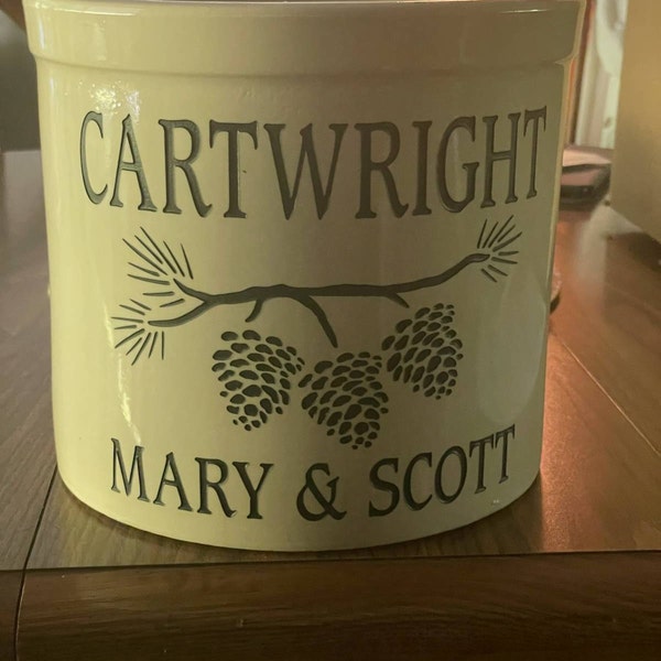 Personalized 2 Gallon Crock Pot 4 Colors Available - Etsy