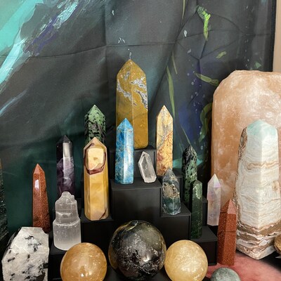 Custom Two Tiered Crystal Tower Stand - Etsy