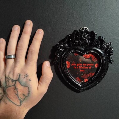 Over My Grave Black Gothic Mini Frame - Etsy