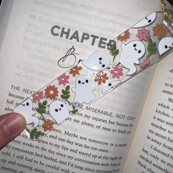 Ghost Bookmark Halloween Bookmark Goth Bookmarks - Etsy