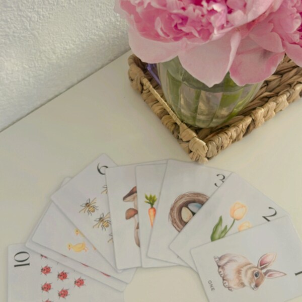 Printable Watercolor Nature Number Cards 1-10 | Preschool Printables ...