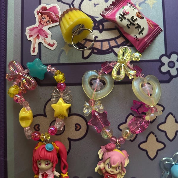 Flan Princess - Fairy Kei/yume Kawaii Adjustable Rings - Etsy