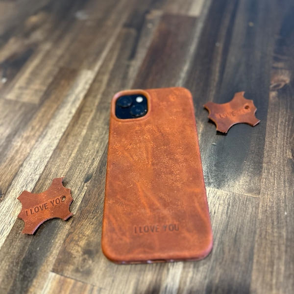 Custom Tumbled Phone Case, Tan Phone Cover, iPhone 14, 13, 12, 11, Pro ...