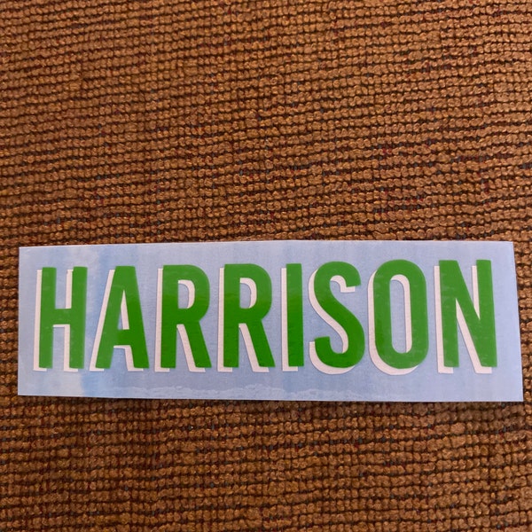 Double Layer Name Decal | Two Color Shadow Name Decal | Decal for Phone ...