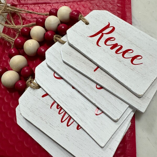 Personalized Christmas Stocking Tags, Custom Christmas Stocking Tag ...