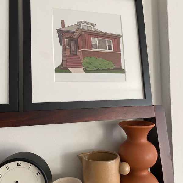 Personalized House Portrait / Custom House Illustration / Architecture ...