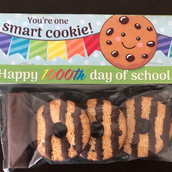 100th Day of School Bag Topper, INSTANT EDITABLE DOWNLOAD, 100 Days ...