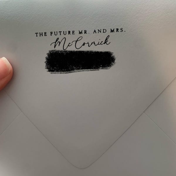 Future Mr. and Mrs. Envelope Template, DIY Address Label, Wedding ...