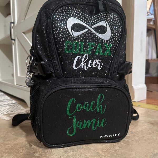 Nfinity PETITE Black Classic Backpack Personalized Name Cheer ...