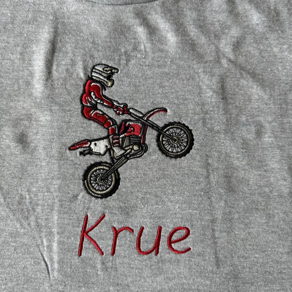 Motocross Rider - Machine Embroidery Design. Dirt Bike Embroidery ...