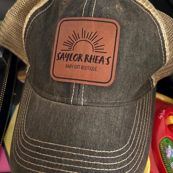 Leather Patch Hat, Antique Tractor Hat, American Flag Hat, Trucker Cap ...